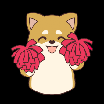 Animated illustration of pom-poms | UGOKAWA