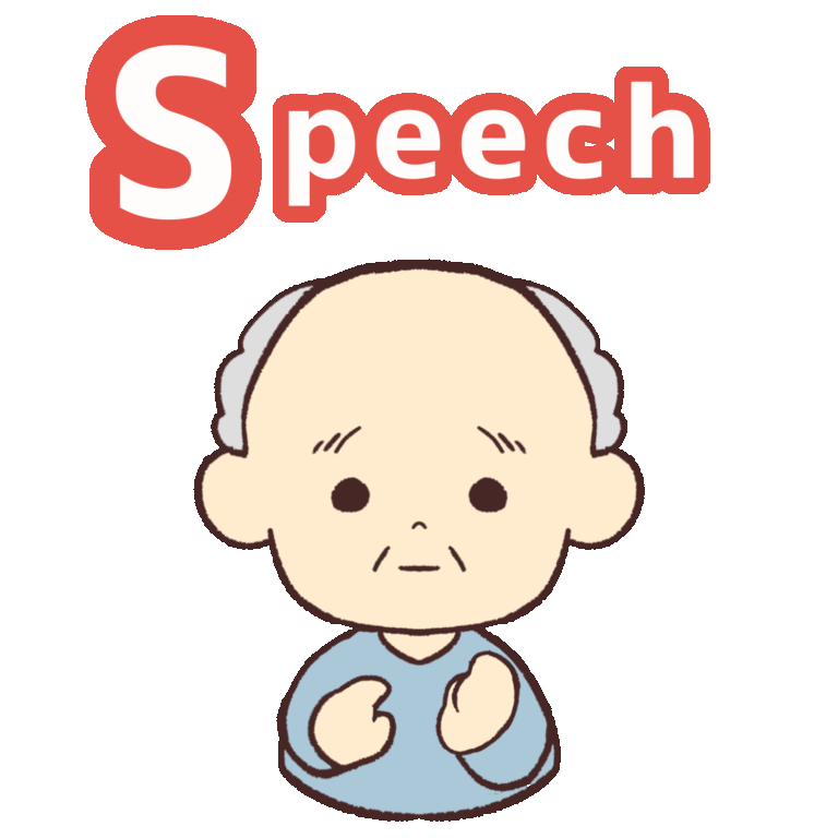 脳卒中FAST「Speech」の動くイラスト | うごかわっ