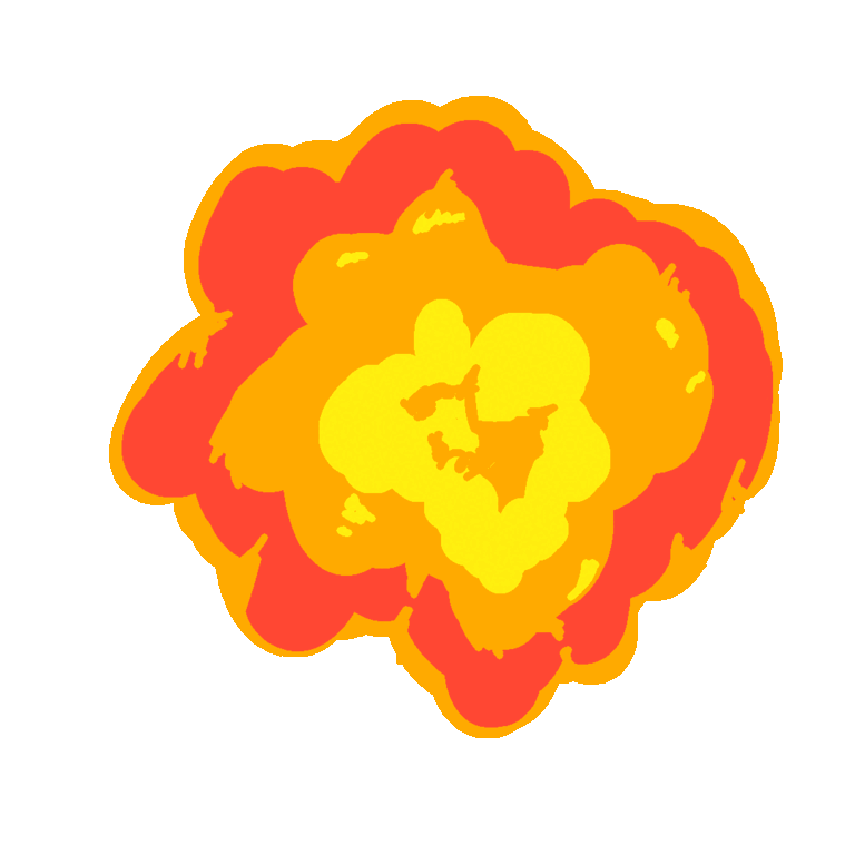 燃え盛る炎の動くイラスト | うごかわっ