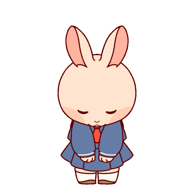 Bowing Rabbit Girl | UGOKAWA